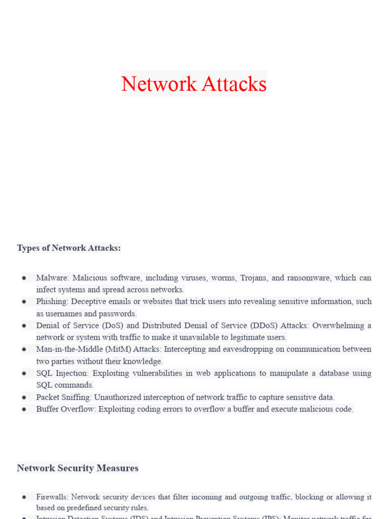 Network Attack | PDF | Malware | Security