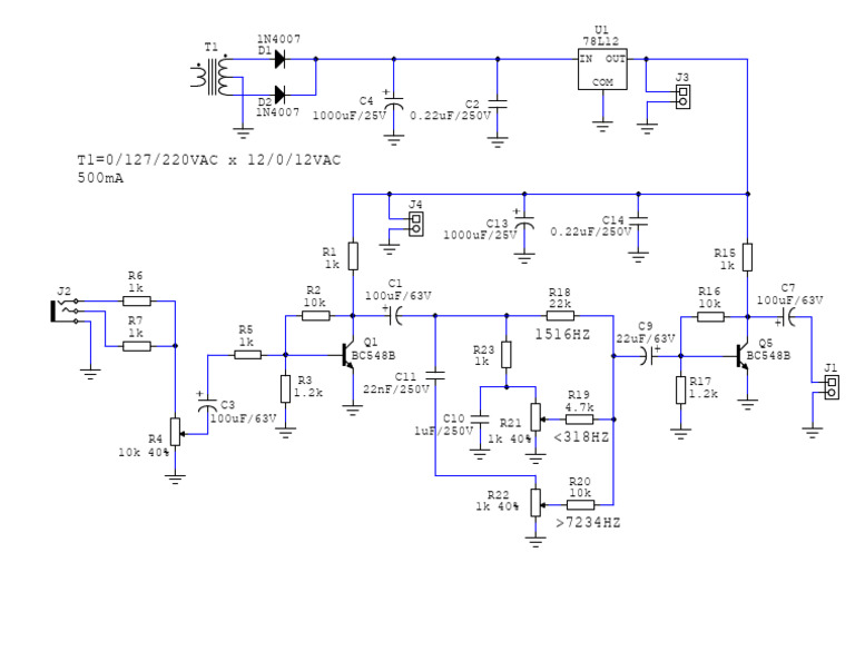 Esquema de Pré-Amplificador | PDF