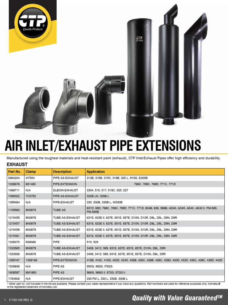Air-Intake - Exhaust Pipes Extensions | PDF | Mechanical Engineering ...