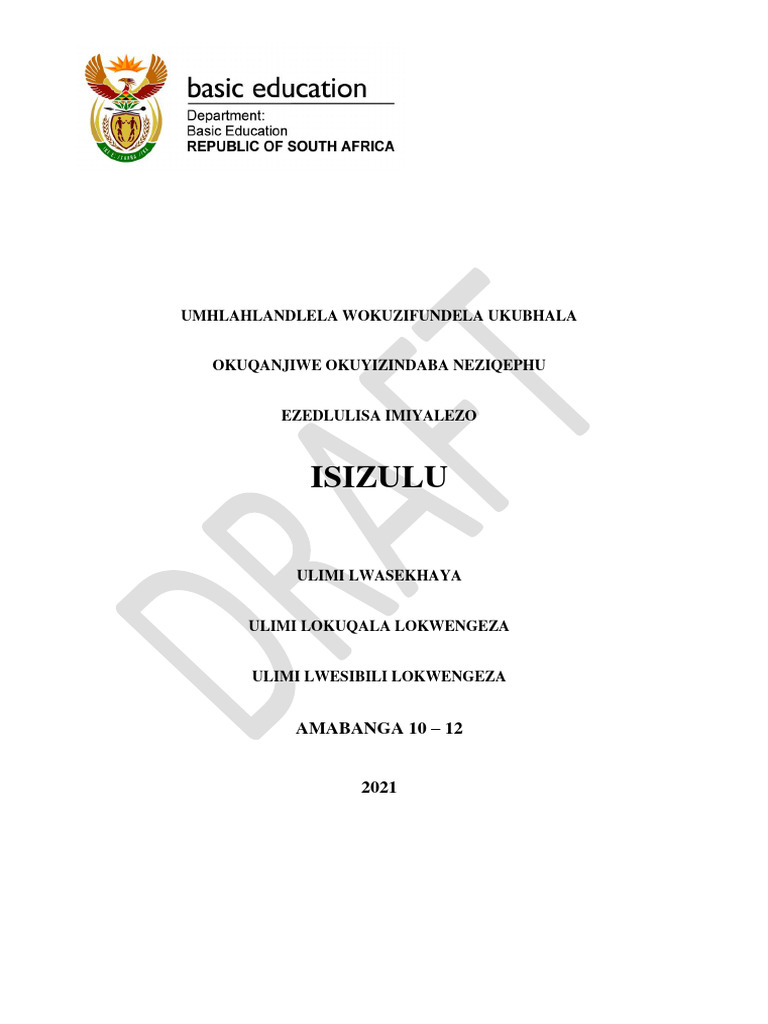 IsiZulu Creative Writing Doc - 1 | PDF | Learning | Behavior Modification
