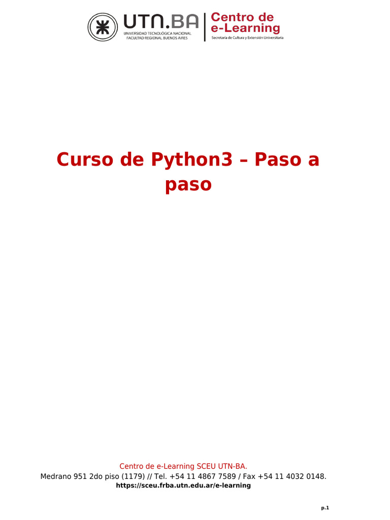 Curso de Python3 - Paso A Paso | PDF | Python (lenguaje de programación) | Lenguaje de programación