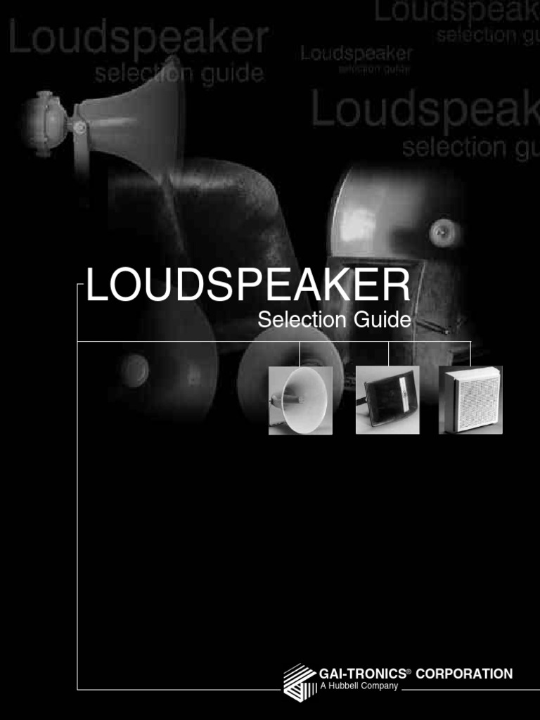 Loudspeaker Guide Rev3-03 Pub890901 | PDF | Loudspeaker | Decibel