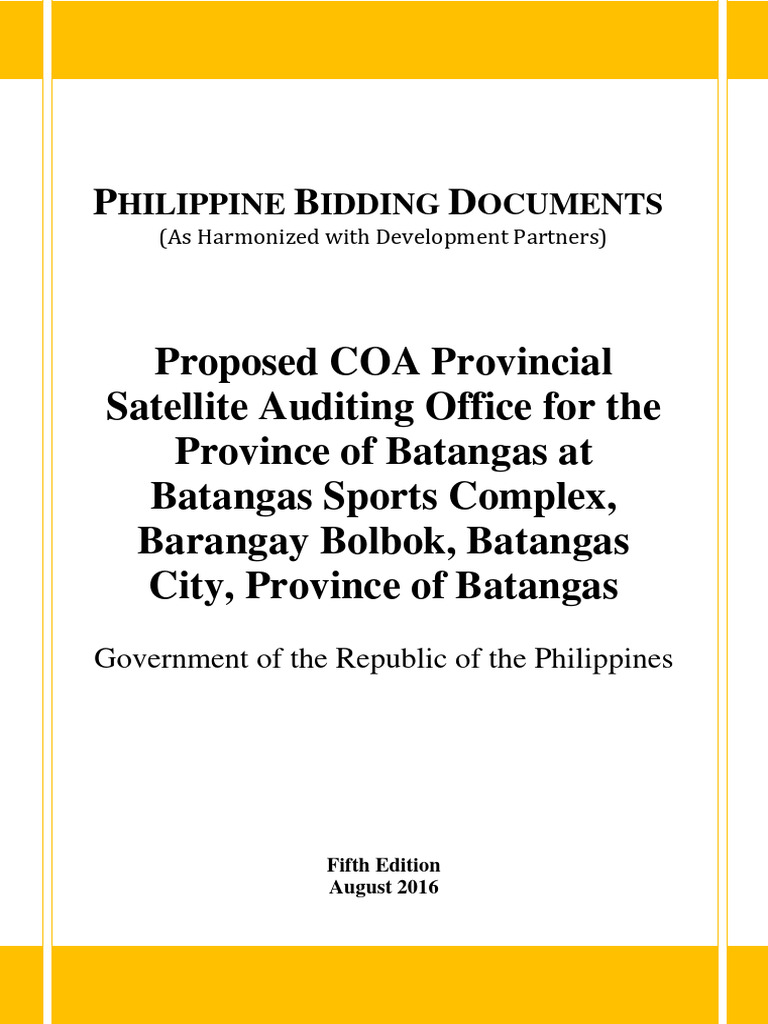 BidDocs PSAO-Batangas Ro4a | PDF | Joint Venture | Procurement