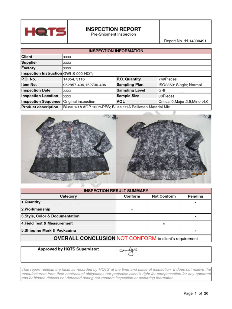 Sample Report For Dress | PDF | Packaging And Labeling | Seam (Sewing)