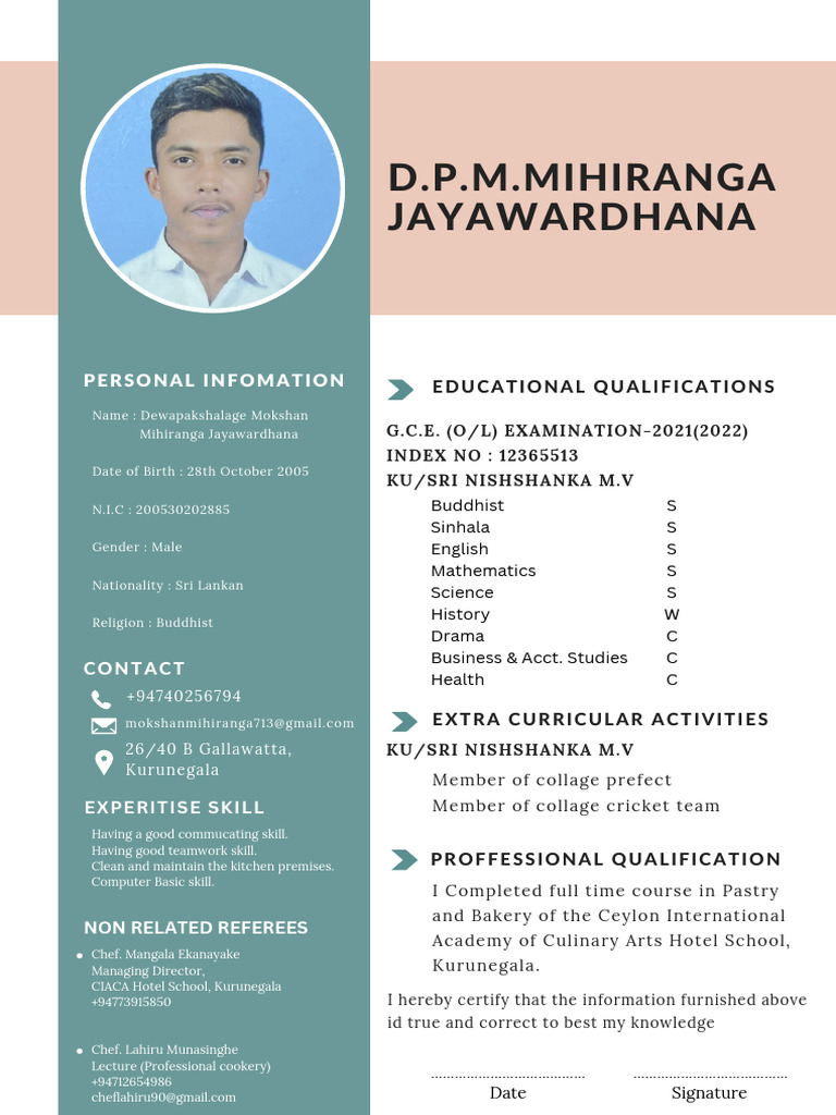 RD - Chethana Kavindya CV | PDF