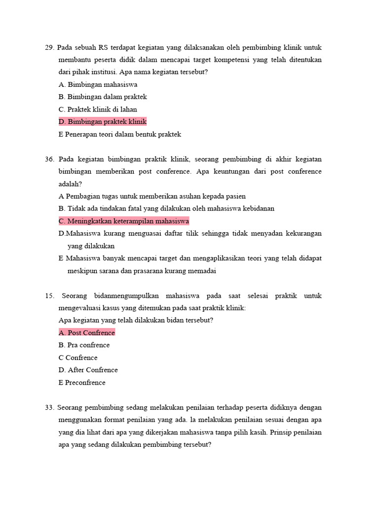 PDF Soal Metodik Khusus BLM Jawab | PDF | Karier & Perkembangan | Kesehatan Holistik