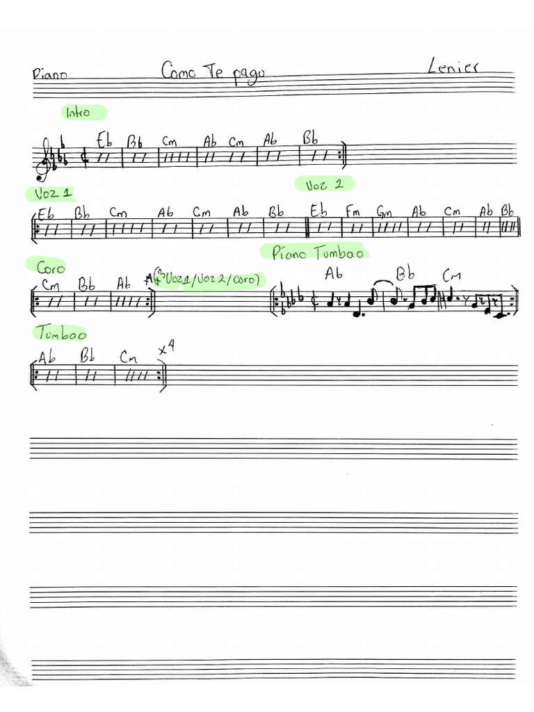 Como Te Pago - Lenier | PDF
