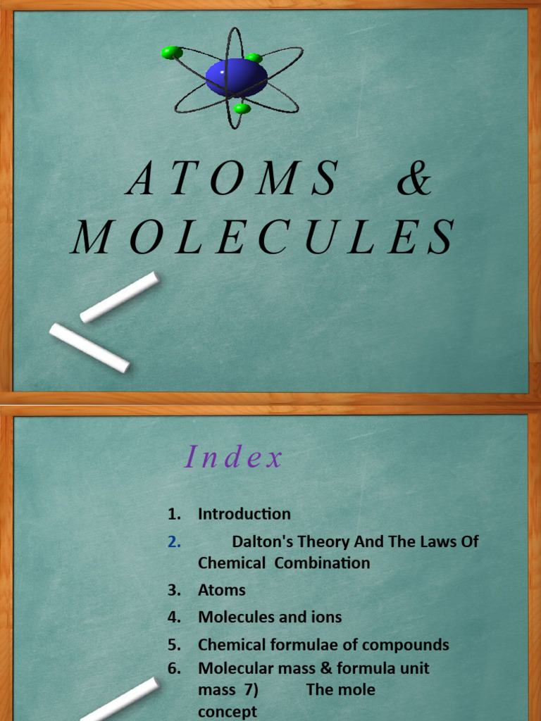CH 3 Atoms and Molecules 2 | PDF | Ion | Molecules