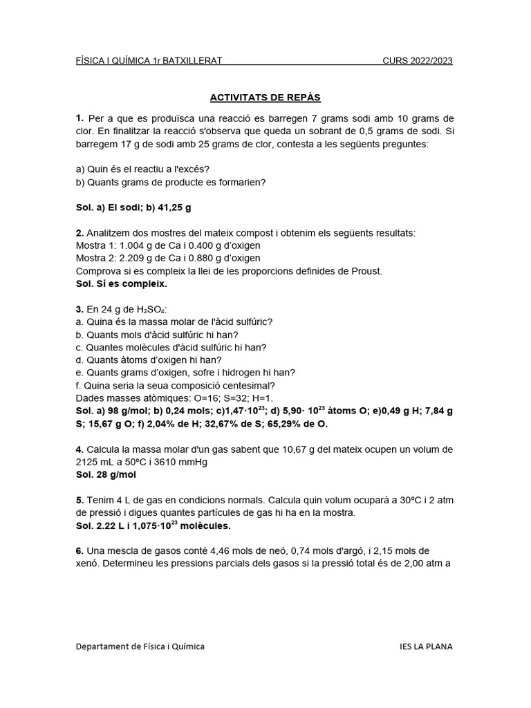 Activitats de Repàs T1-2 | PDF