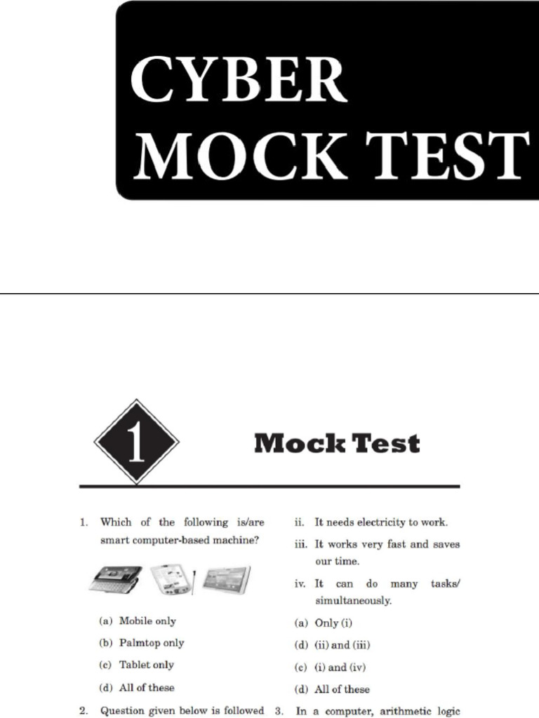 Cyber class 2 mock tests | PDF
