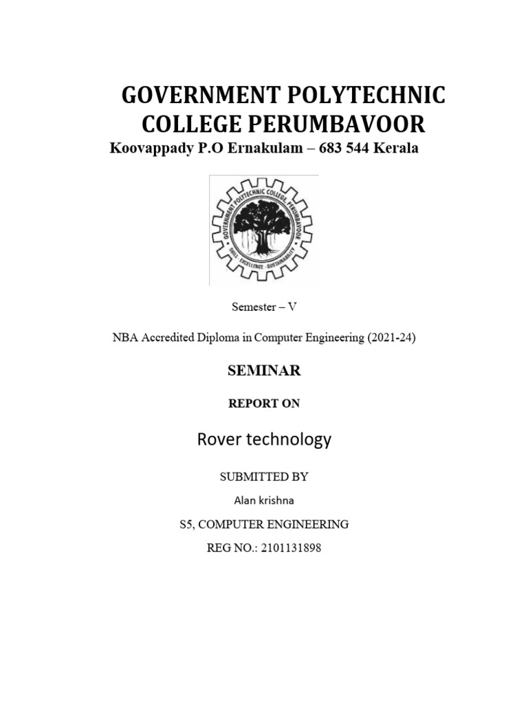 Seminar Report Rover Technology Repaired | PDF | Databases | Database ...