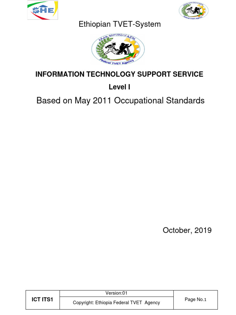 Based On May 2011 Occupational Standards: Ethiopian TVET-System | PDF ...