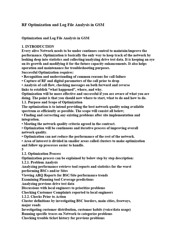 RF Log File Analysis and Optimization | PDF | Mathematical Optimization | Computing