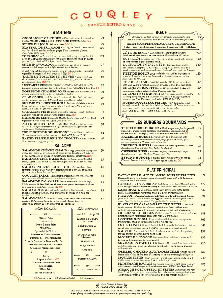Couqley Main Menu 2022 - Online | PDF | Salad | French Fries