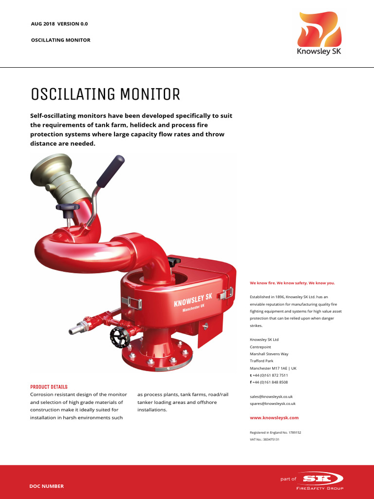 Oscillating Monitor Data Sheet | PDF | Bearing (Mechanical) | Turbine