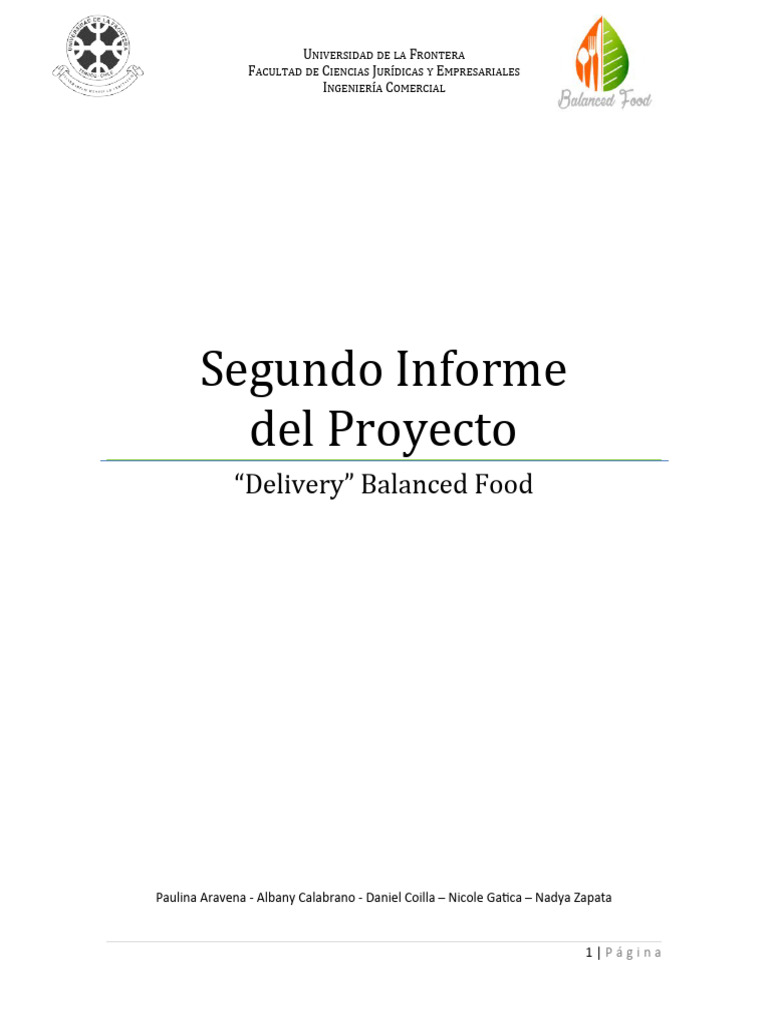 2do Informe Balanced Food | PDF | Alimentos | Nutrición