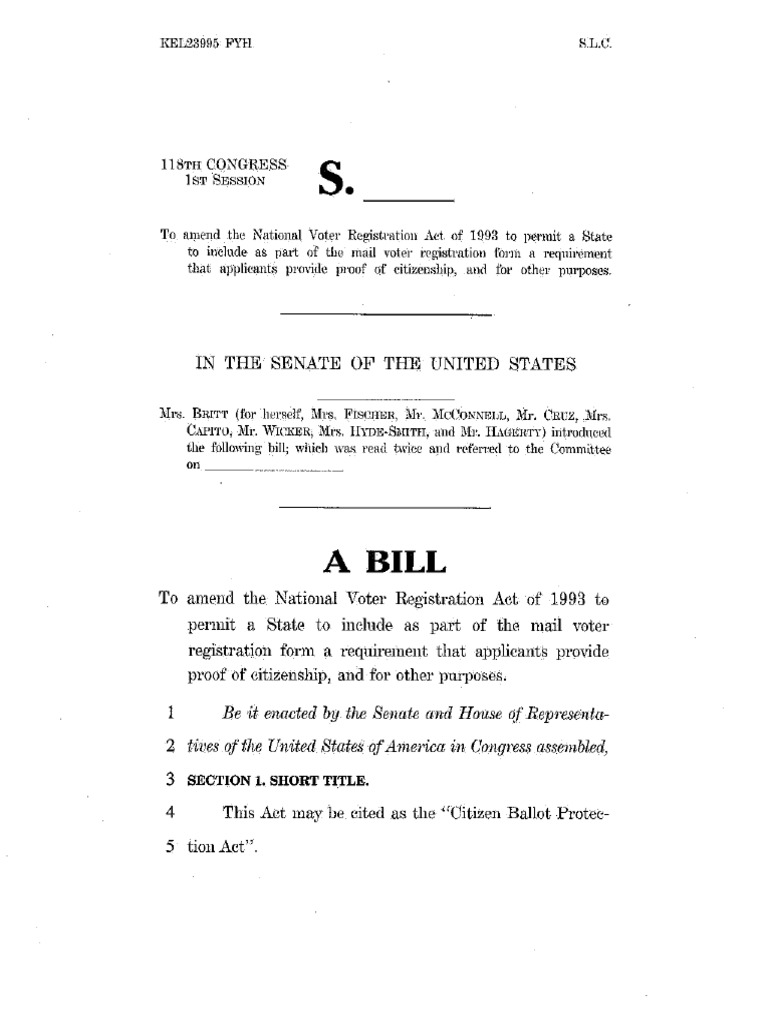 (DAILY CALLER OBTAINED) - Citizen Ballot Protection Act - Bill TEXT ...
