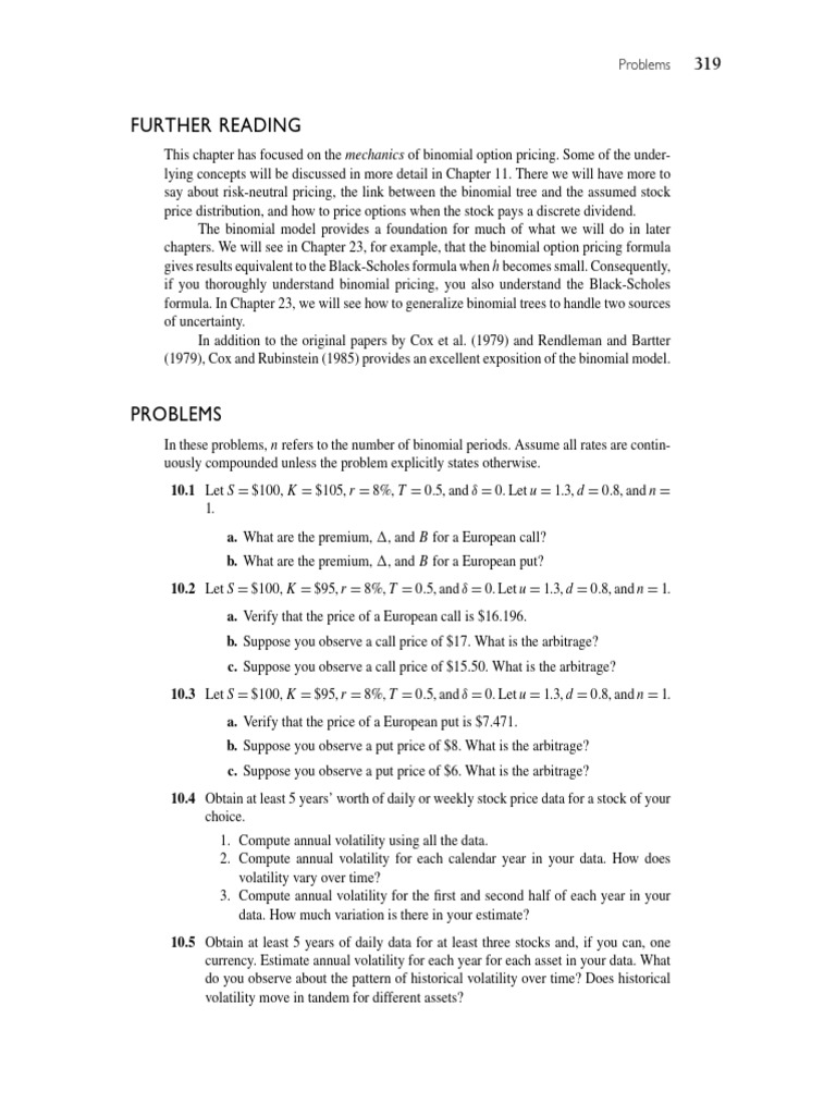 Chapter 10 - AFM - UEH - F2023 - Exercices | PDF | Option (Finance) | Put Option