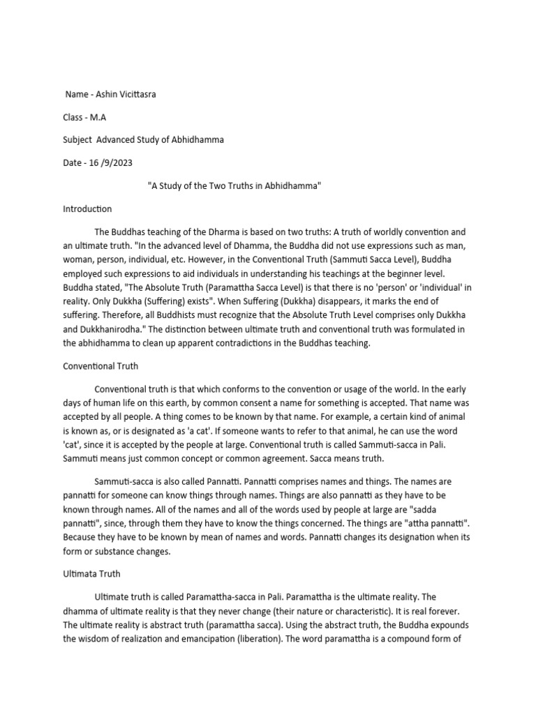 Name - Ashin Vi | PDF | Indian Religions | Buddhist Philosophical Concepts