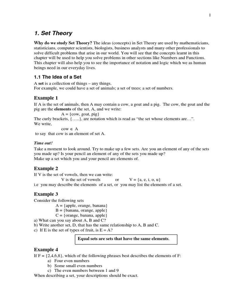 Math Set Theory | Download Free PDF | Mathematics | Logic