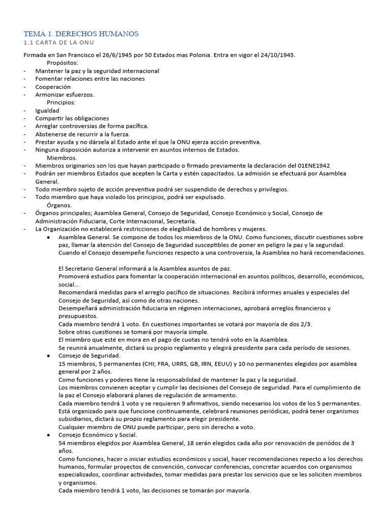 Temario GC. Resumido. | PDF | Corte Criminal Internacional | Convenio europeo de derechos humanos
