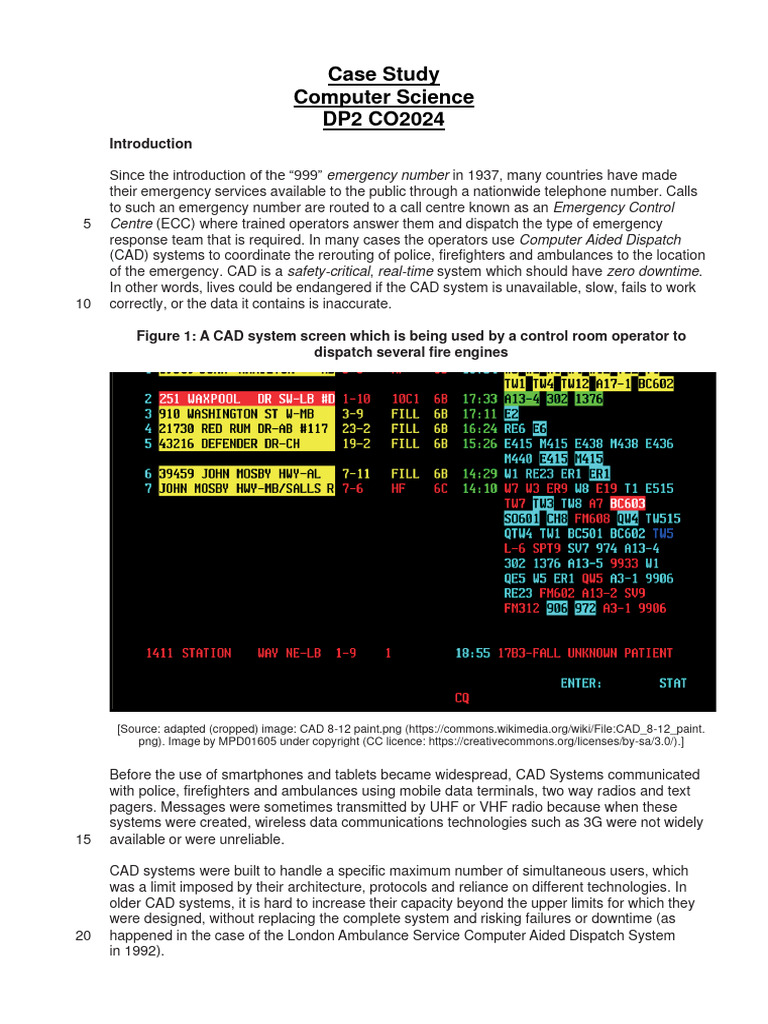 Computer Science Paper 3 Case Study HL CO2024 Batch | PDF | Load Balancing (Computing ...