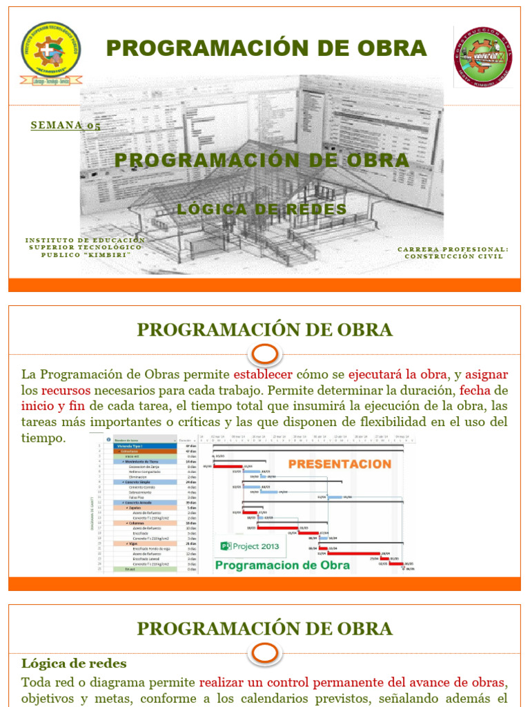 03 Programacion de Obra-programacion de Obra- Logica de Redes | PDF | Programación de ...