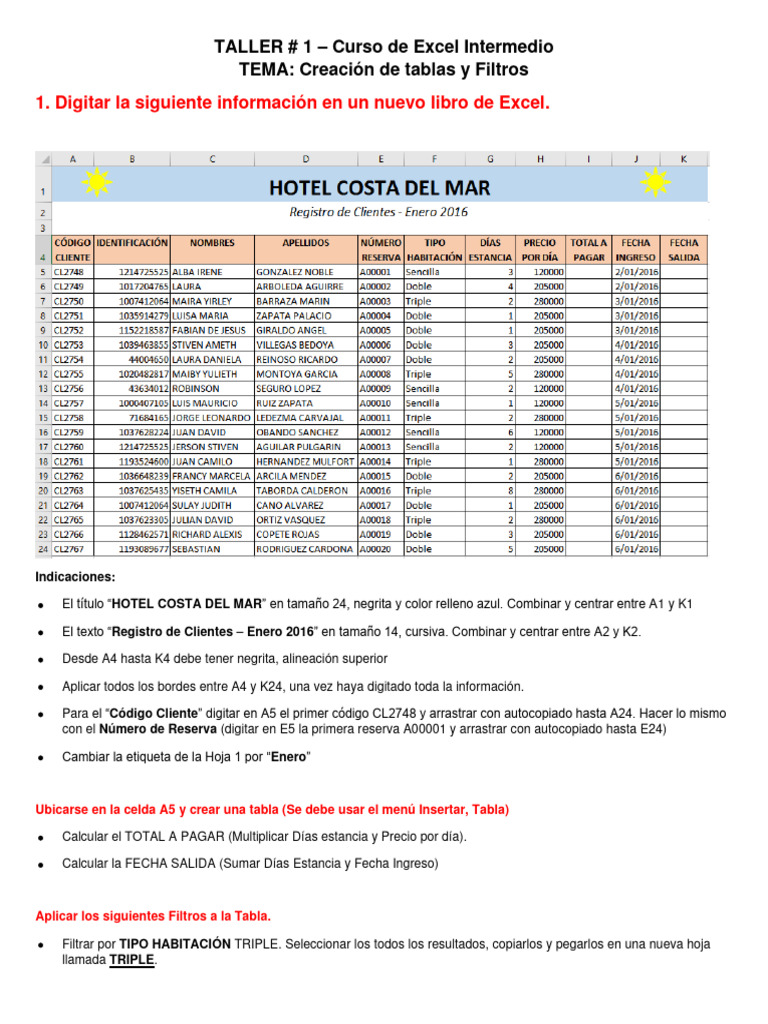 Nueva Actividad Semana 1 Excel Intermedio | PDF | Microsoft Excel | Informática