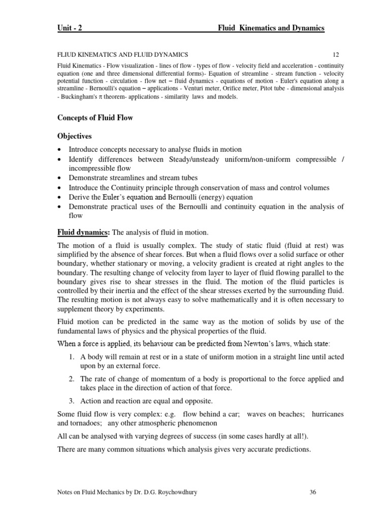 FM Unit 02 | PDF | Fluid Dynamics | Force