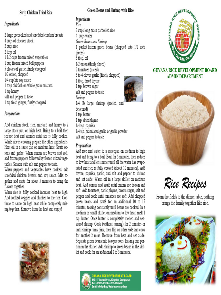 Rice Recipes for Home Cooks | PDF | Cakes | Garlic