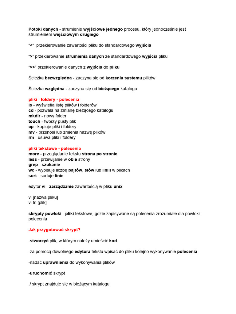 Notatka Systemy Operacyjne | PDF