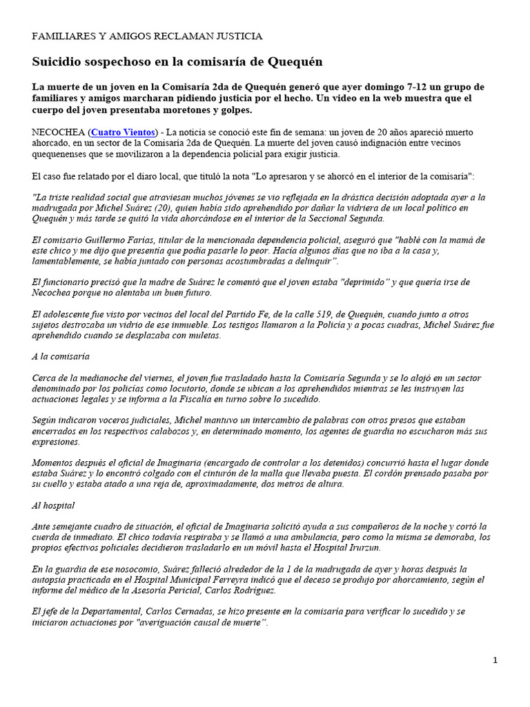 CASO 3 - Noa Suárez | PDF | Policía | Justicia penal