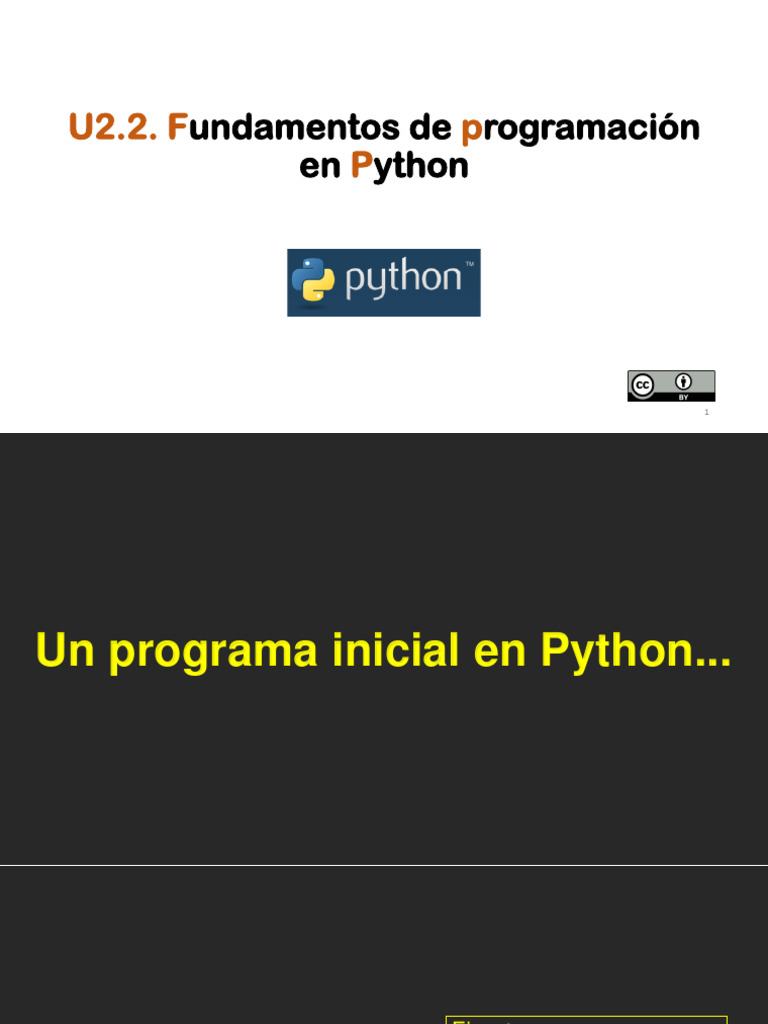 Diapositivas U2.2. Fundamentos de Programación en Python | Descargar gratis PDF | Python ...