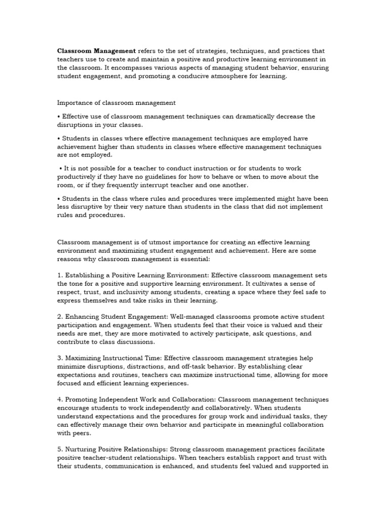 Ideas | Download Free PDF | Classroom Management | Learning