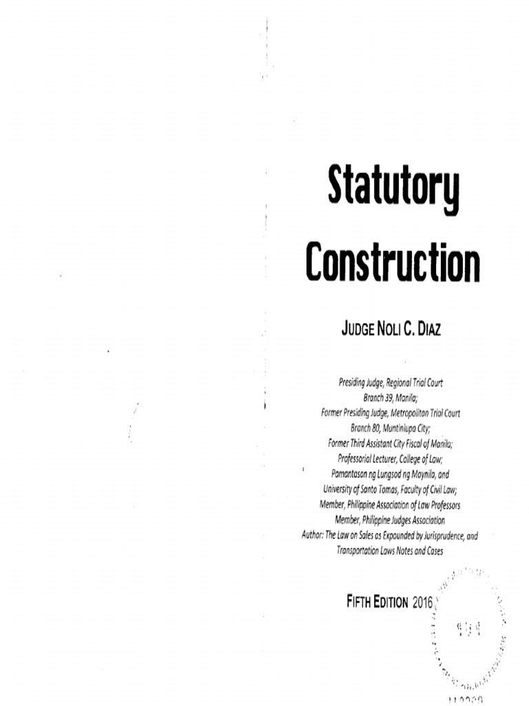Statutory Construction 1-117 | PDF