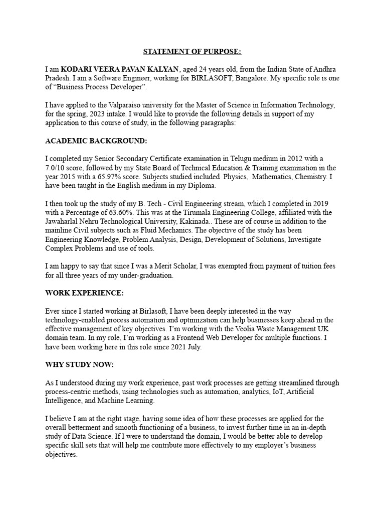 Kodari Veera Pavan Kalyan Sop MS It Vu | PDF | Data | Engineering