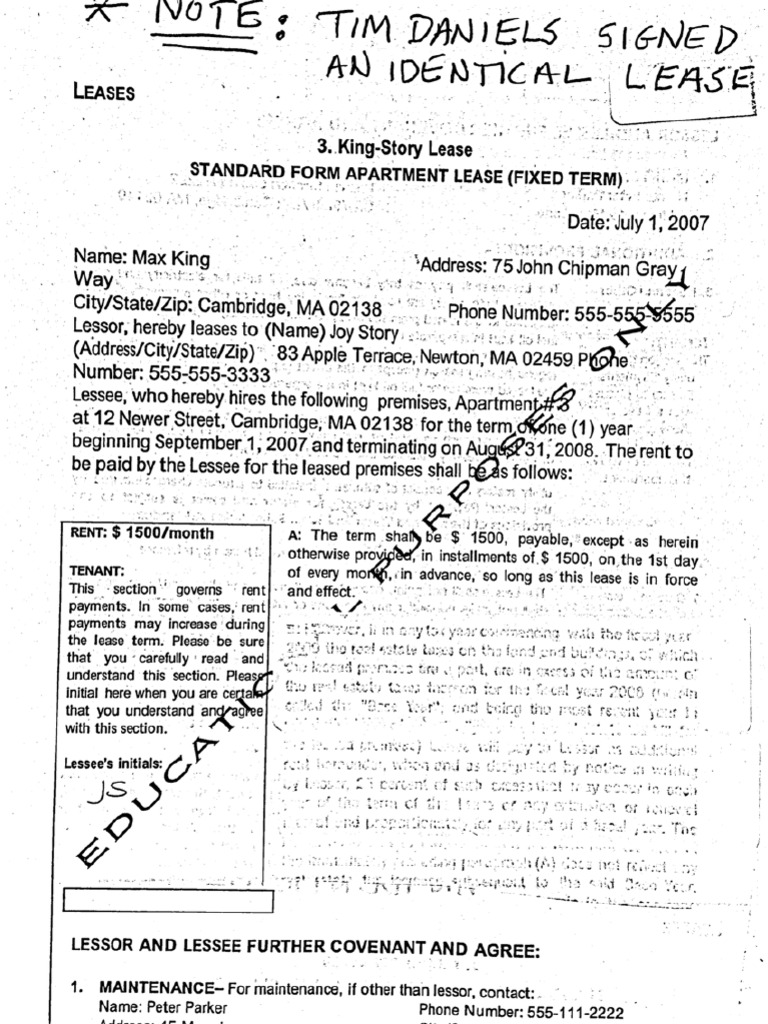 Lease For Landlord Case Study | PDF