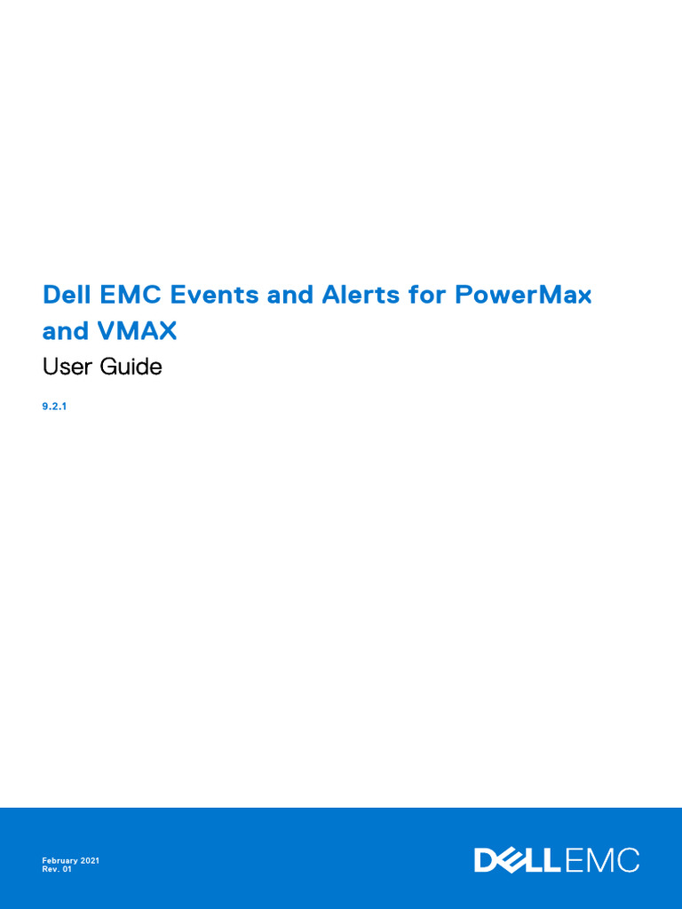 Dell EMC Events and Alerts For PowerMax and VMAX 9.2.1 User Guide | PDF | Command Line Interface ...
