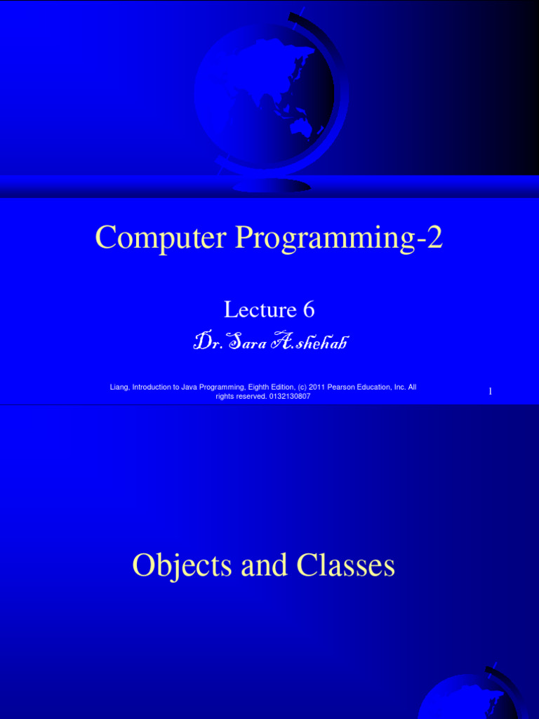Lecture 6-2 | PDF | Method (Computer Programming) | Class (Computer ... Lecture 6-2 | PDF | Method (Computer Programming) | Class (Computer ...