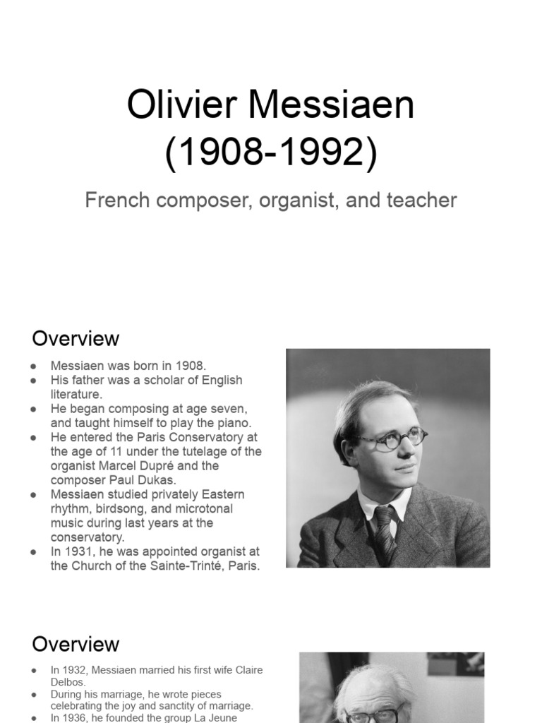 Olivier Messiaen (1908-1992) | PDF | Musical Compositions | Classical Music