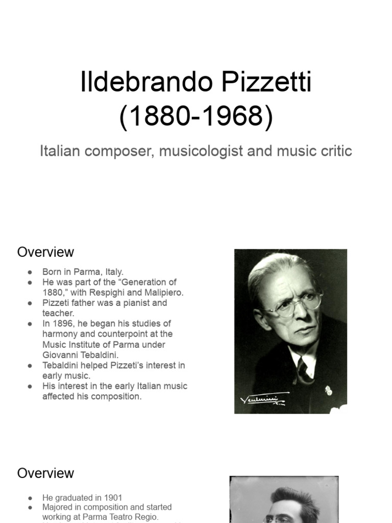 REDONE Ildebrando Pizzetti (1880-1968) | PDF