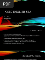CSEC English SBA Guide | PDF | Human Communication | Communication