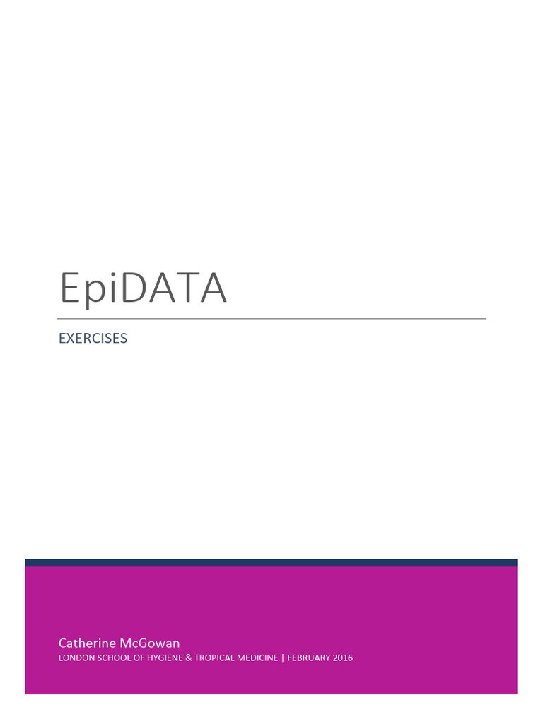 EpiDATA Exercises | PDF | Nausea | Clinical Medicine