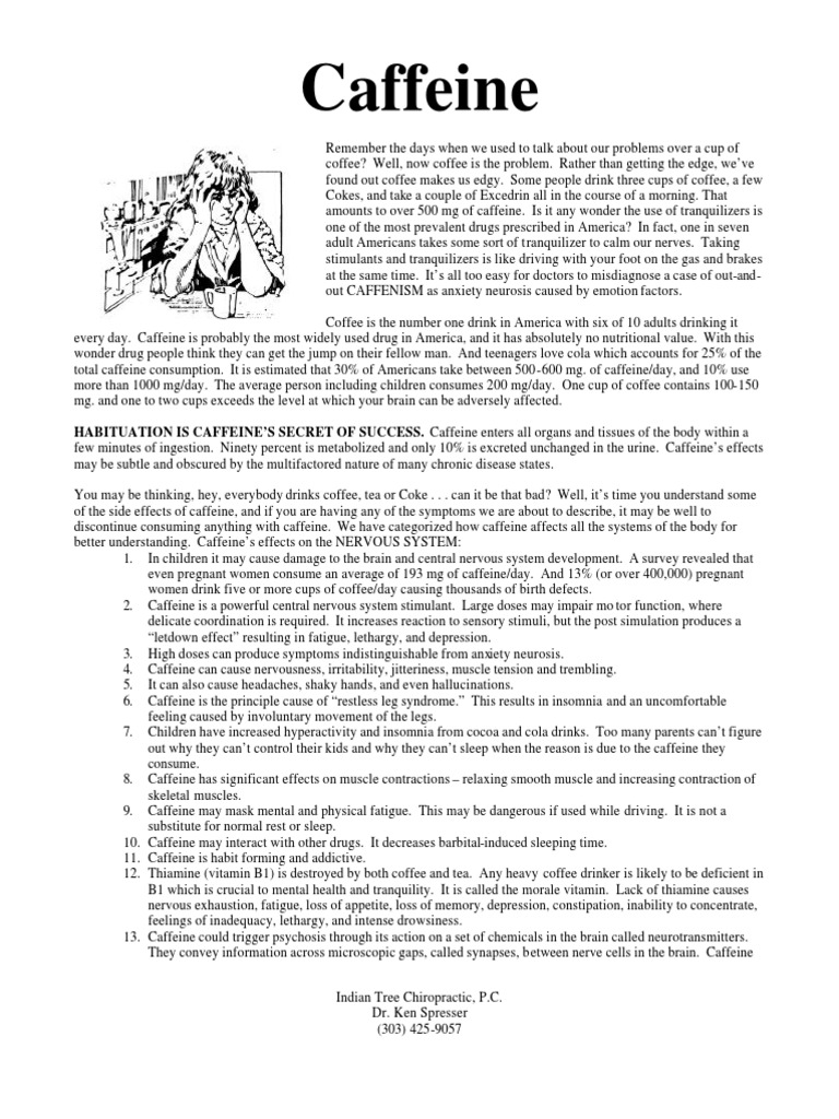 The Wide-Ranging Negative Health Effects of Caffeine: An In-Depth ...