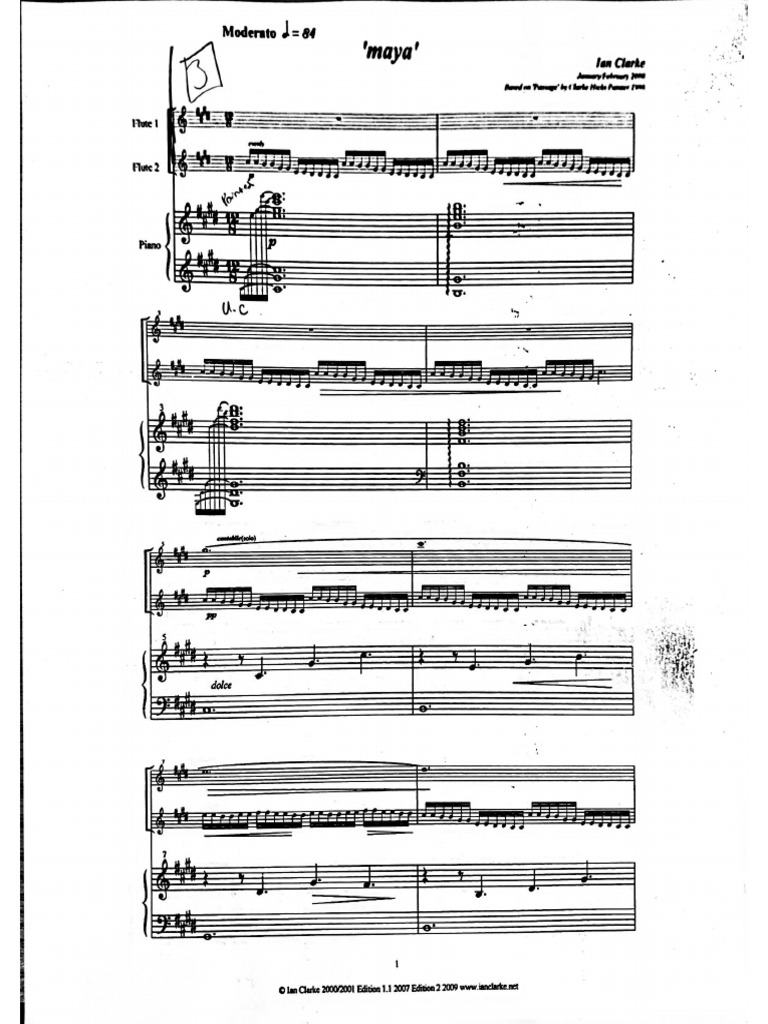 Maya 1st Edits Score | PDF