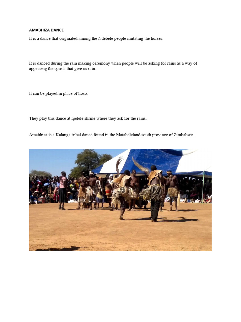 Amabhiza Dance: Ndebele Rain Ceremony | PDF