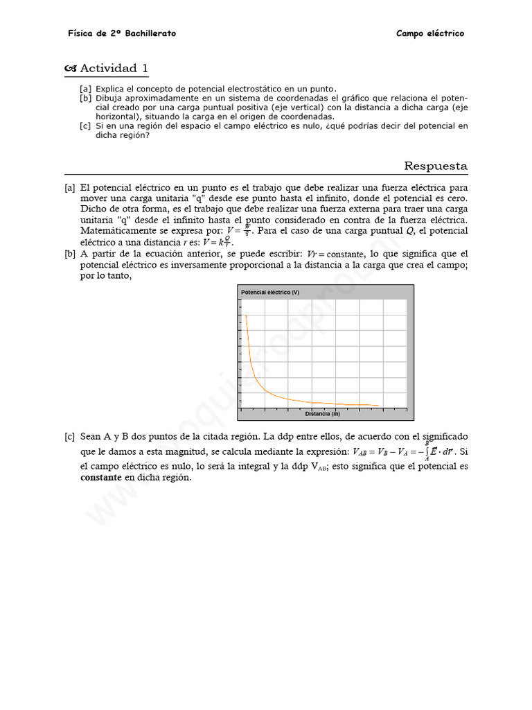 Campo Eléctrico 1 | PDF | Campo eléctrico | Fuerza