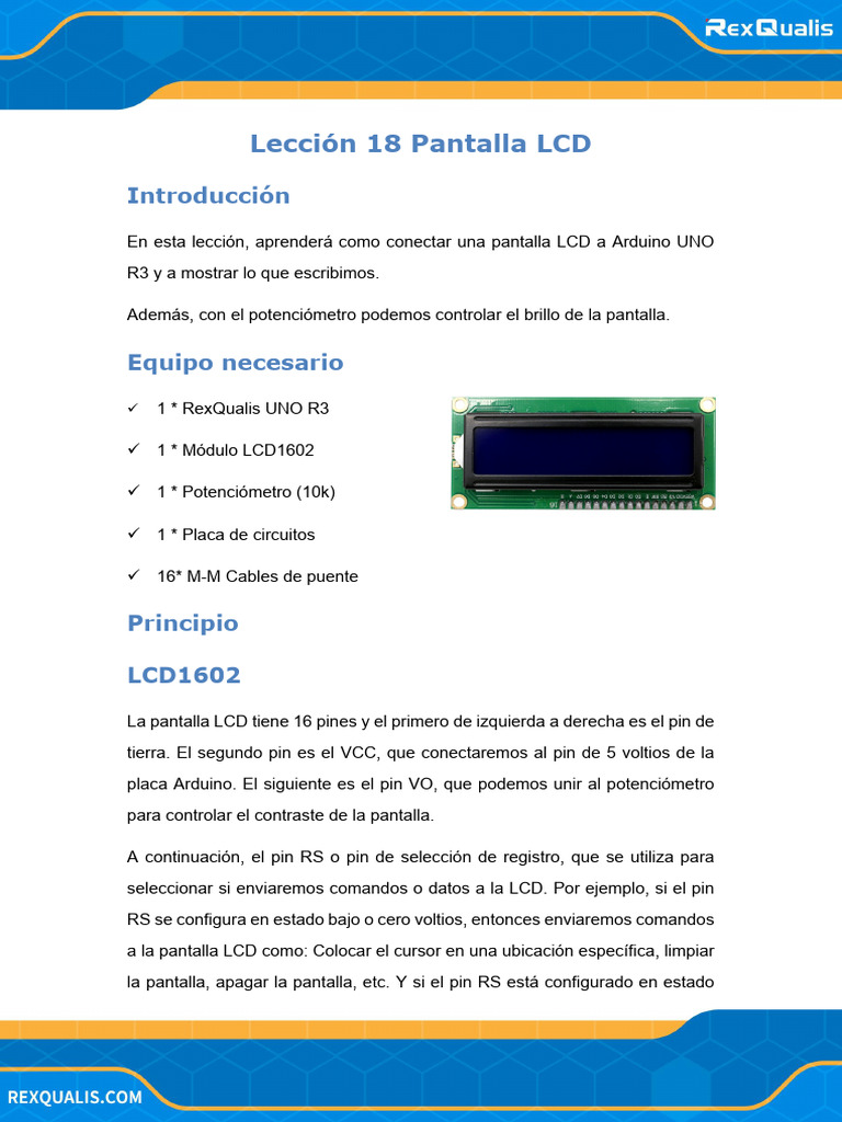 Lección 18 Pantalla LCD | PDF