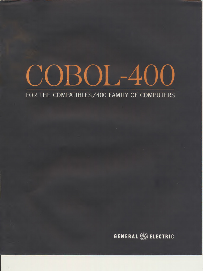 TNM COBOL-400 Programming Language - General Elec 20170927 0333 | PDF | Computer Hardware ...
