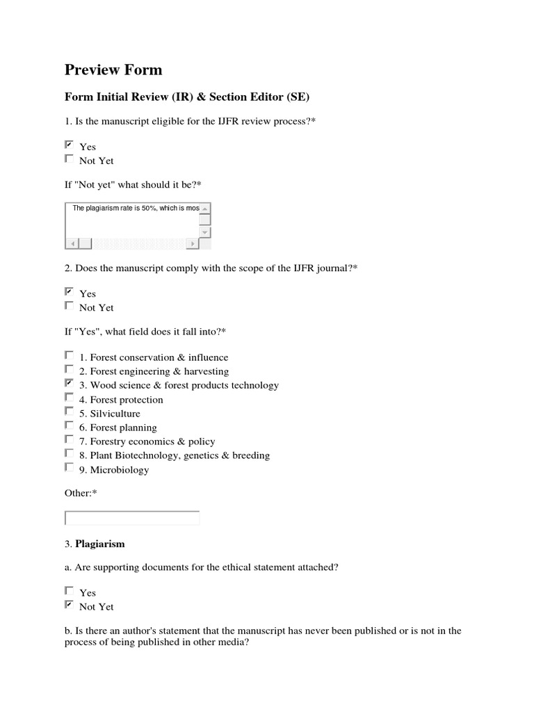 Initial Reviewer FORM - 167 | PDF | Career & Growth